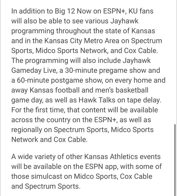 ESPN Pre and Post game shows