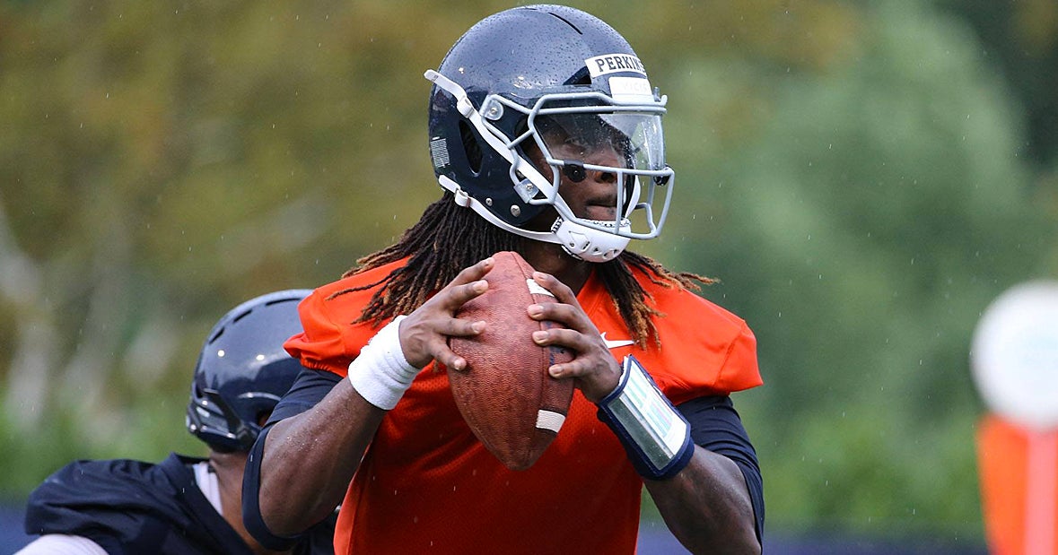 UVA quarterback Bryce Perkins is fast, very fast