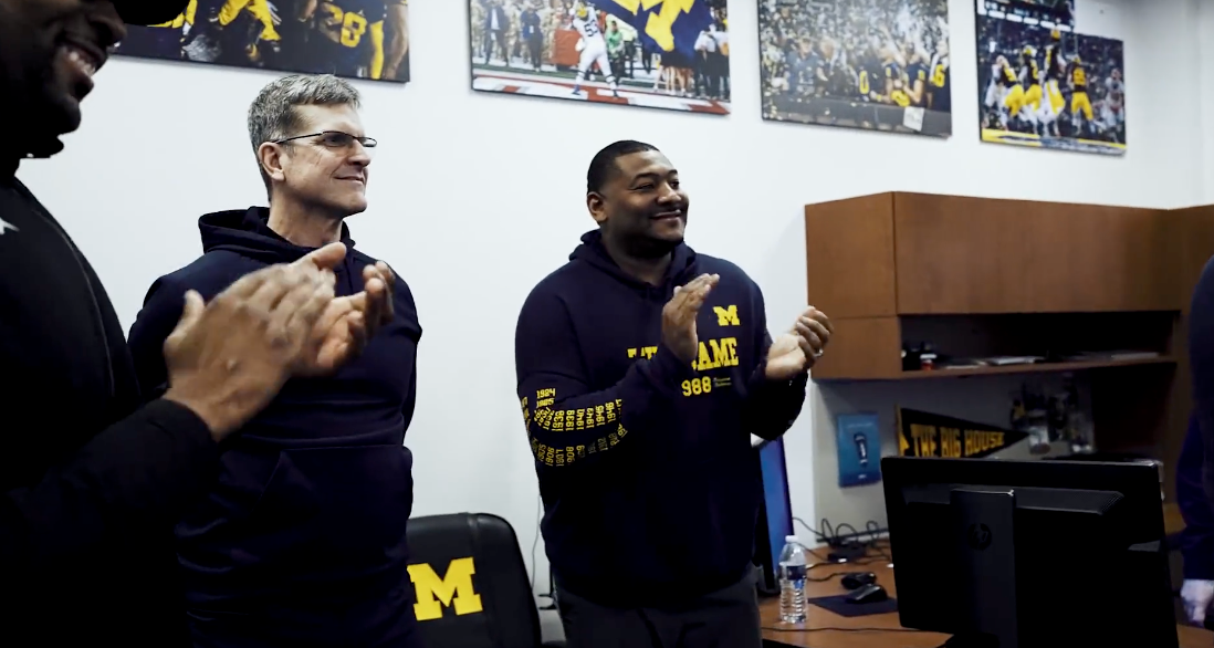 Jim Harbaugh, Michigan football staff reacts to five-stat Jadyn Davis ... Jim Harbaugh, Michigan football staff reacts to five-stat Jadyn Davis ...