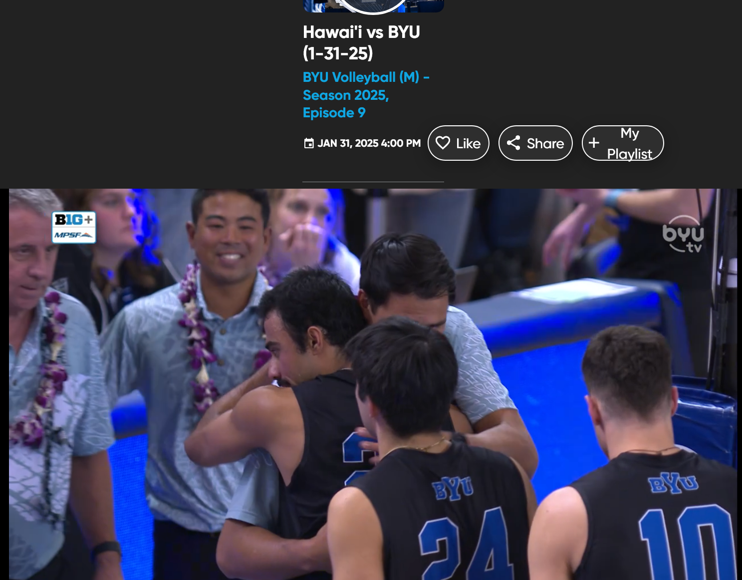 MVB at BYU, W3-2, 3-1 / BYUtv