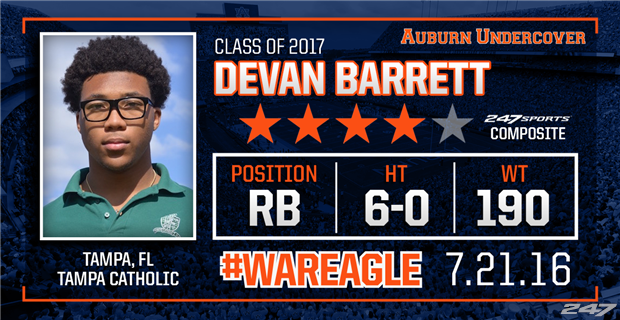 Get to know: Auburn running back signee Devan Barrett
