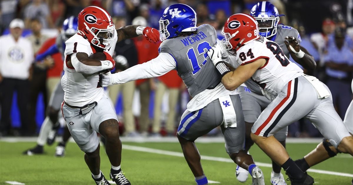 Georgia running back Trevor Etienne returns from injury in second half ...