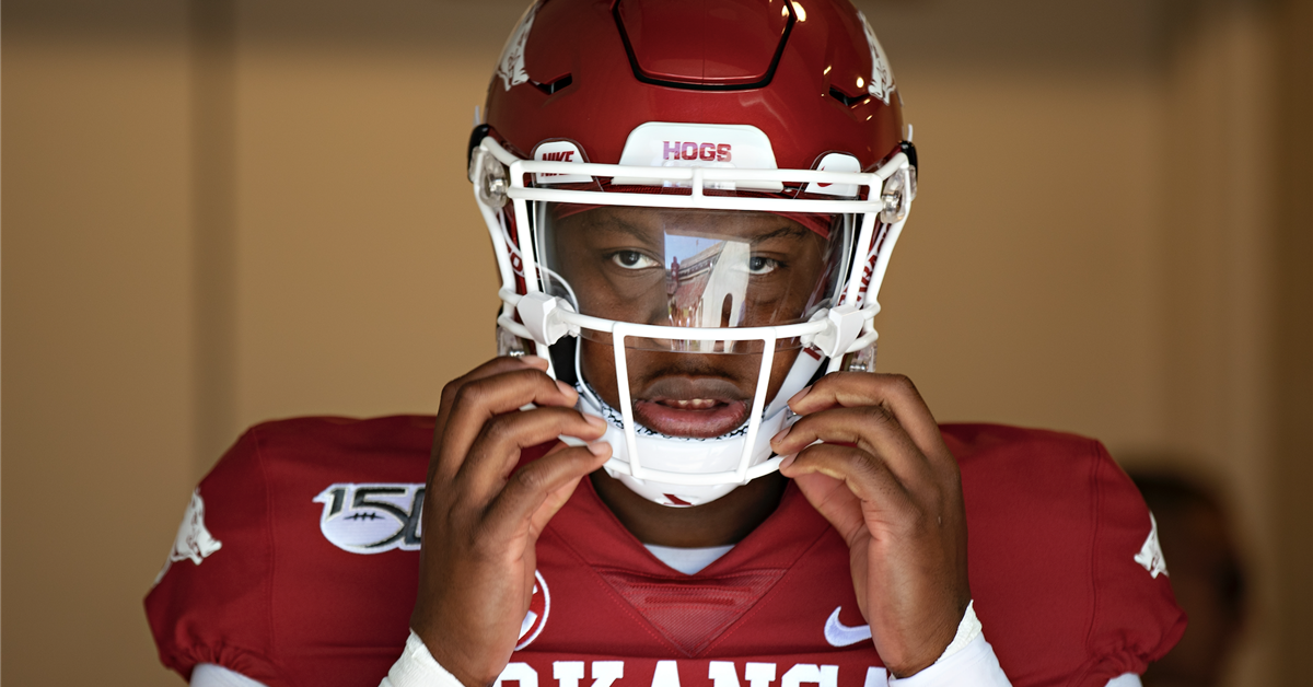 KJ Jefferson exudes confidence, Arkansas QB anxious to flex Dan Enos ...