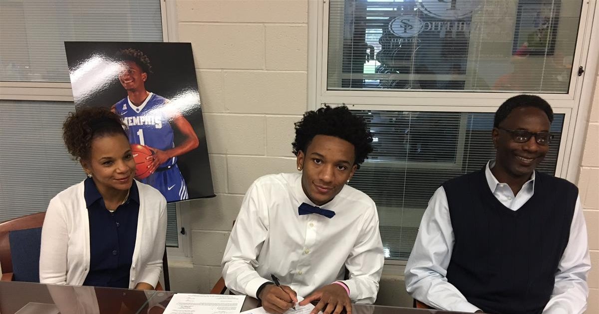 Three-star combo guard Jamal Johnson signs NLI to Memphis