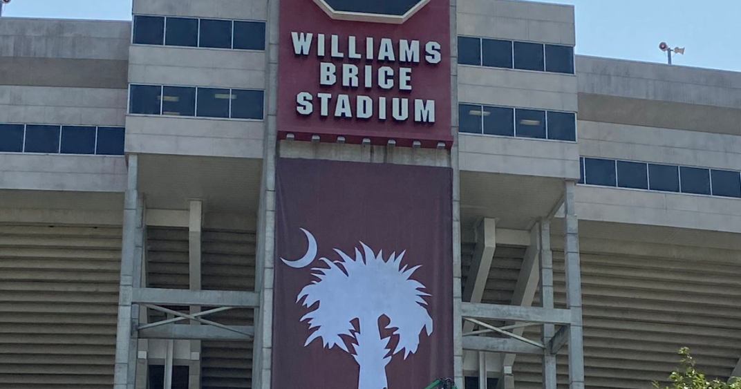 LOOK: New banner hangs at Williams-Brice Stadium