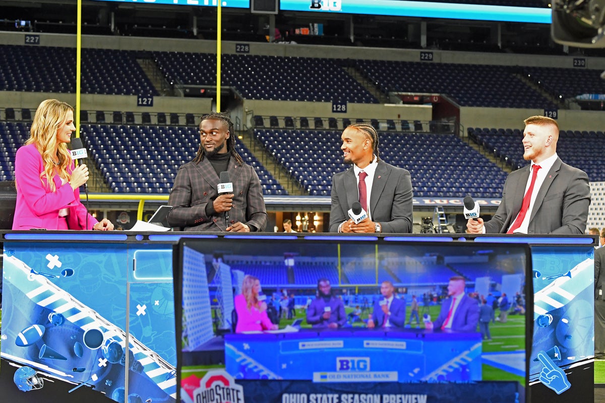 Sights and Sounds: Ohio State's Day, players make rounds at Big Ten ...