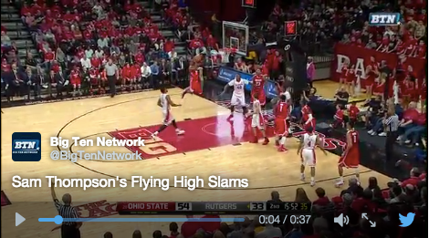 VIDEO: Thompson Flies High For Two Alley-Oops At Rutgers