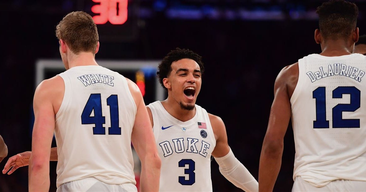 Tre Jones makes surprise appearance at Duke practice