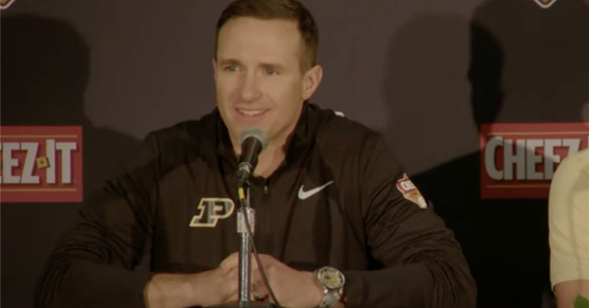 Drew Brees opens up about coaching Purdue, QB Austin Burton entering ...