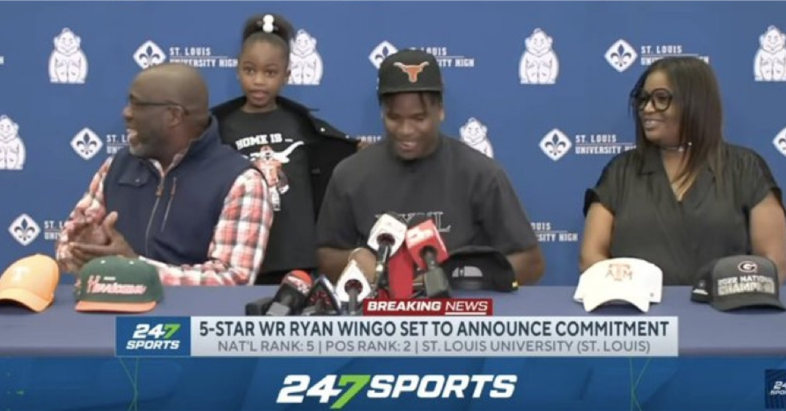 WATCH: Five-star WR Ryan Wingo commits to Texas over Missouri
