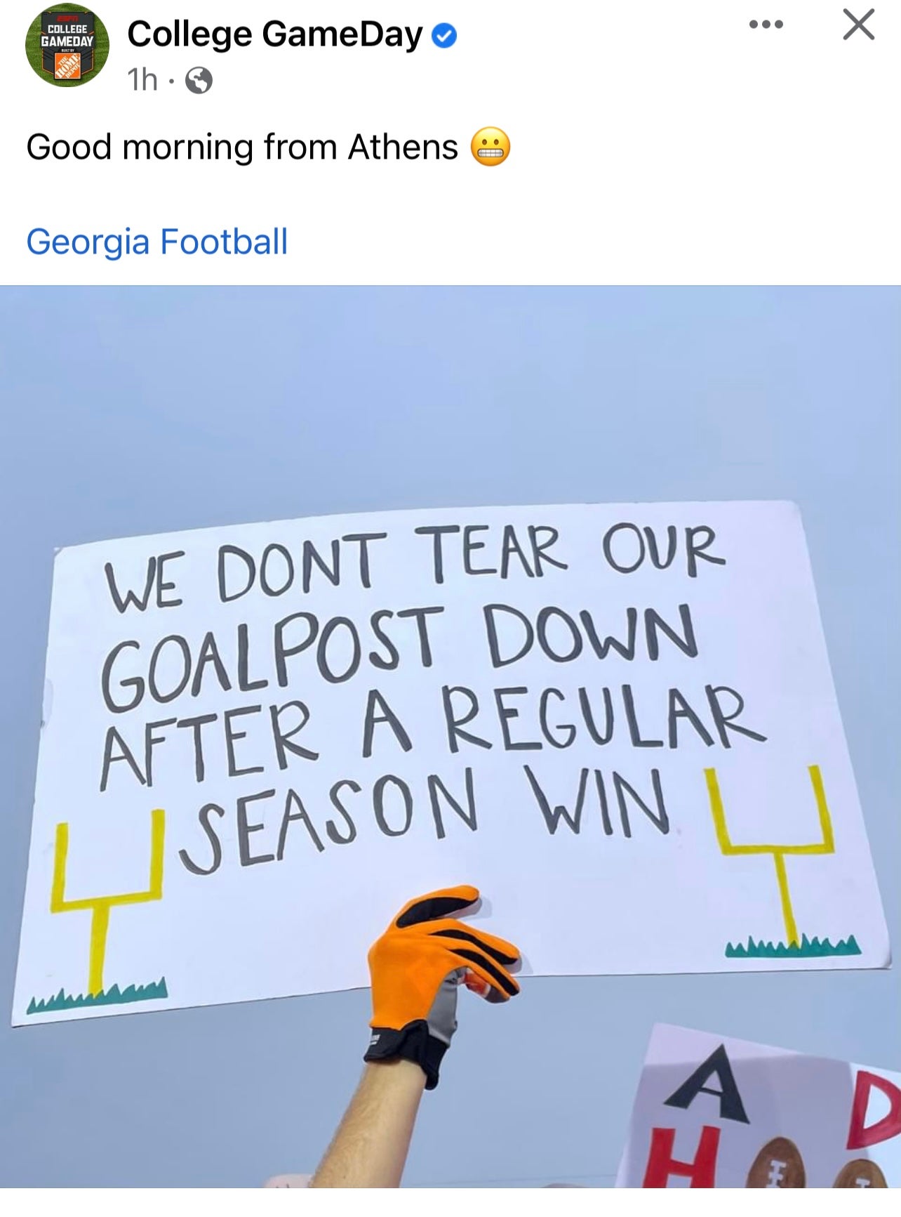 College GameDay sign