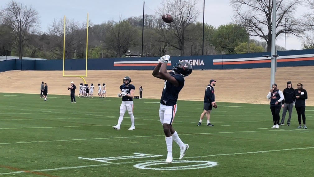 Virginia wide receivers coach Adam Mims notices less thinking, more ...