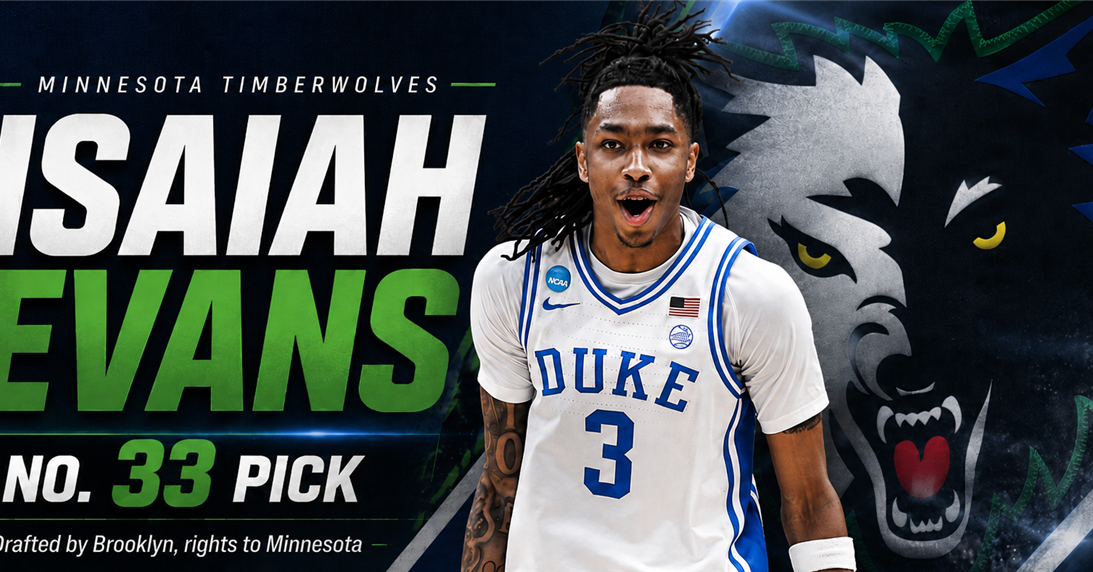 Isaiah Evans selected with the No.33 pick of the NBA Draft; traded to ...