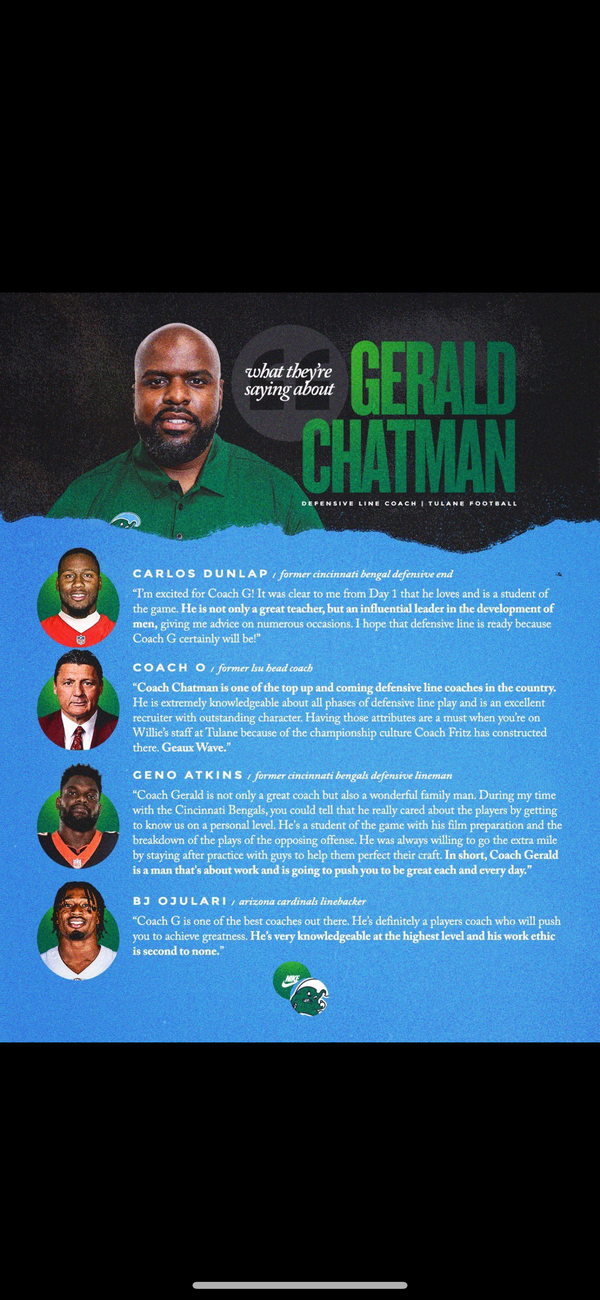 Gators officially announce Gerald Chatman as DL coach
