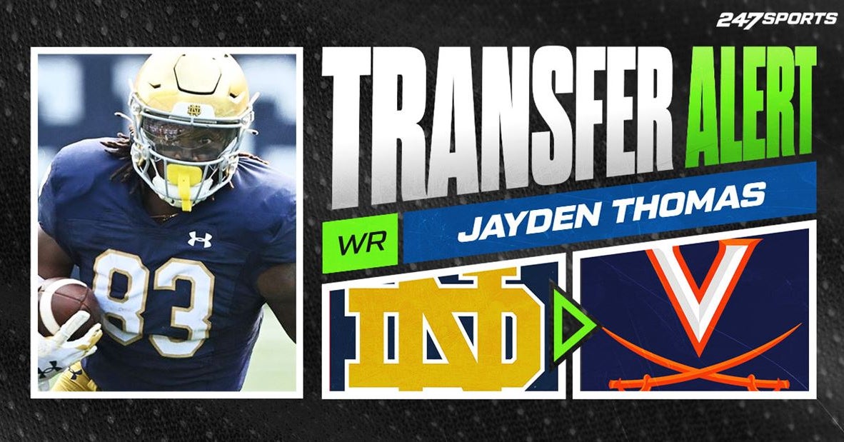 Notre Dame wide receiver transfer Jayden Thomas heading to Virginia