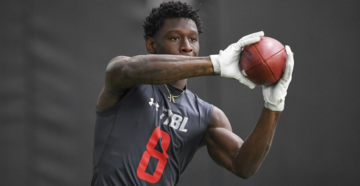 Riley Ridley all smiles after Georgia Pro Day