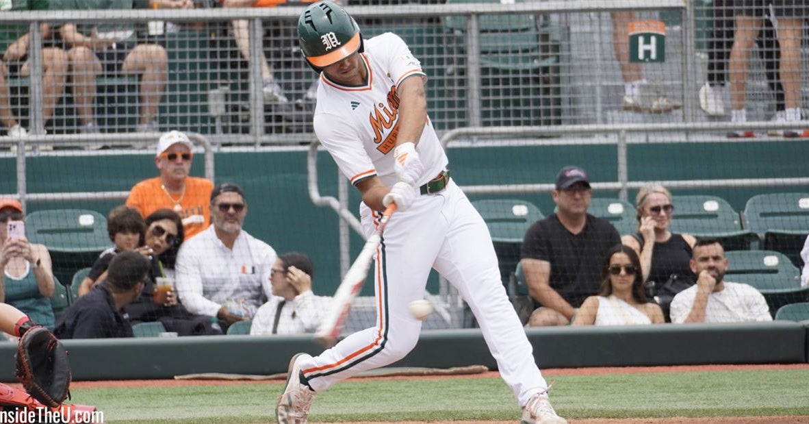 Daniel Cuvet hits 2 HR in 12-run 4th as No. 23 Miami completes sweep of ...