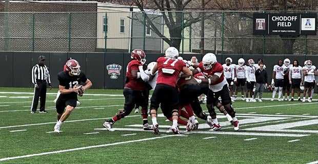 Owls hold first scrimmage action of spring practice