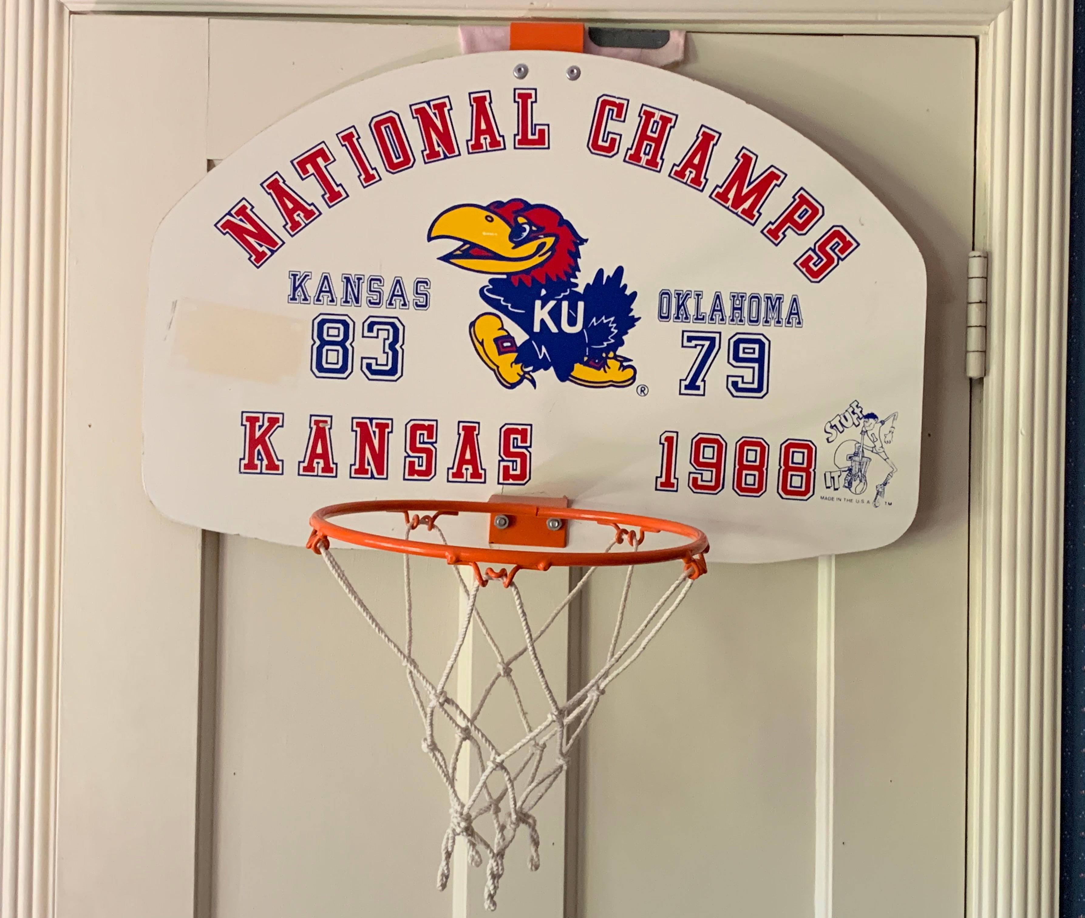 1988 KU National Champs mini hoop
