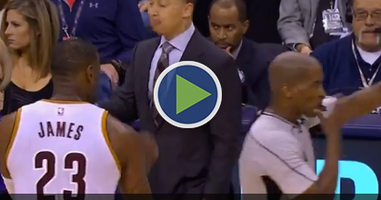 WATCH: Female Thunder fan tells LeBron James to "suck it up"