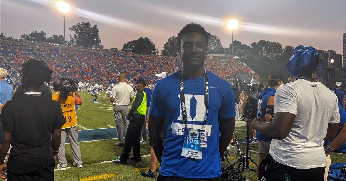 2025 DE Bernard Blakey says Duke is standing out after visit for big ...