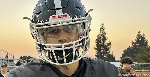 La Verne (Calif.) Bonita four-star linebacker Noah Mikhail meets Matt Entz