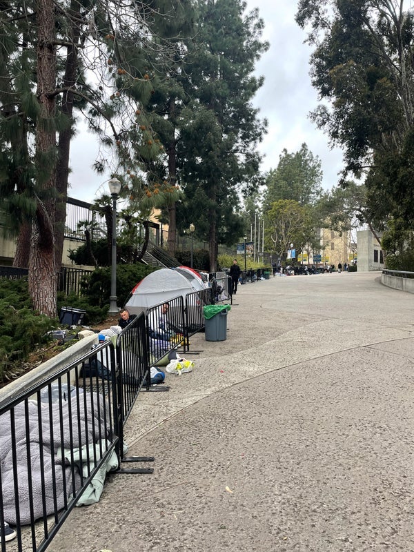 Photos: Students camping out for UCLA/Arizona game