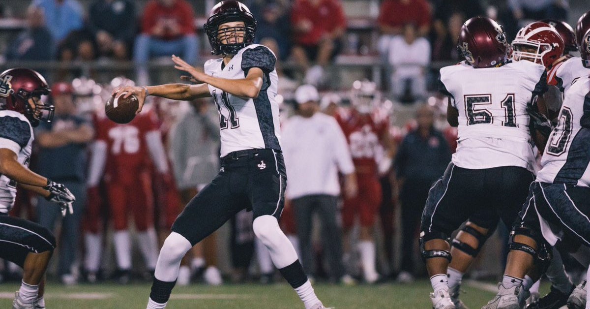 2023 QB Jaxon Potter preparing to throw for Boston College