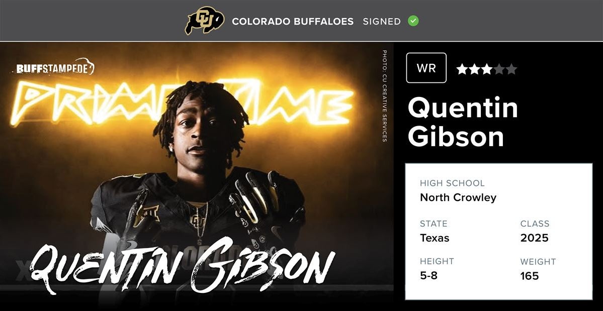 Officially a Buff: Quentin Gibson stays on board with Colorado, despite ...