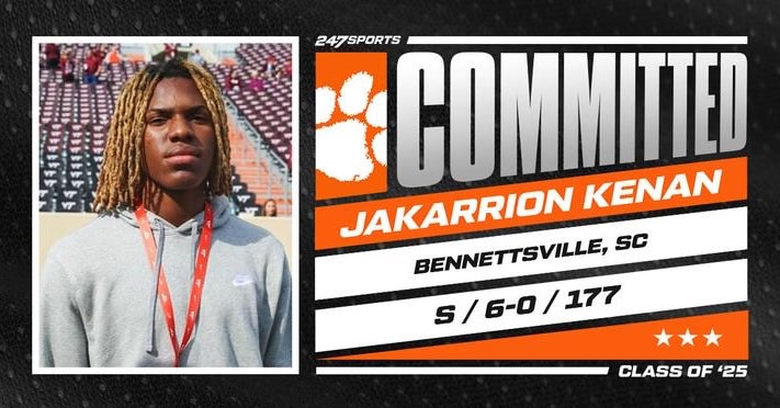 Late three-star safety offer Jakarrion Kenan signs with Clemson on ...