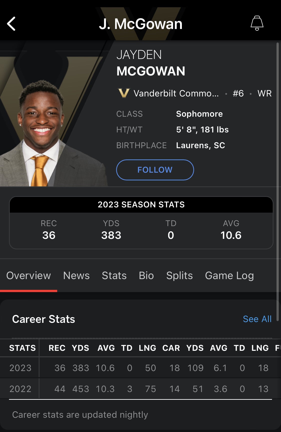 Jayden McGowan in portal