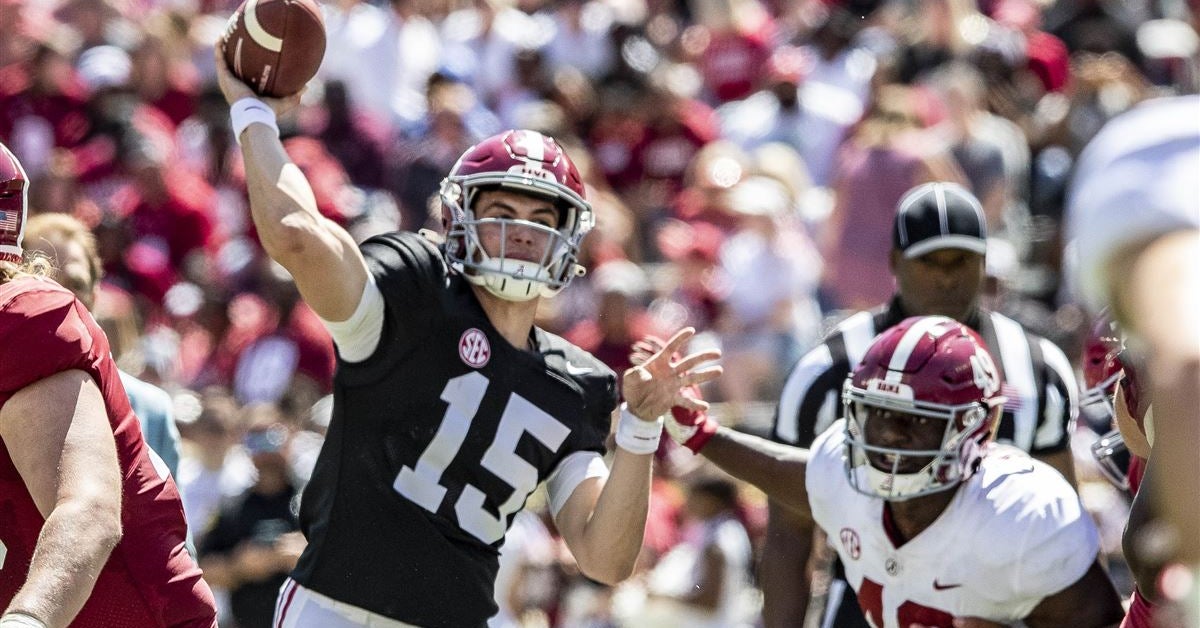 Alabama QB Ty Simpson played through thumb injury in A-Day Game