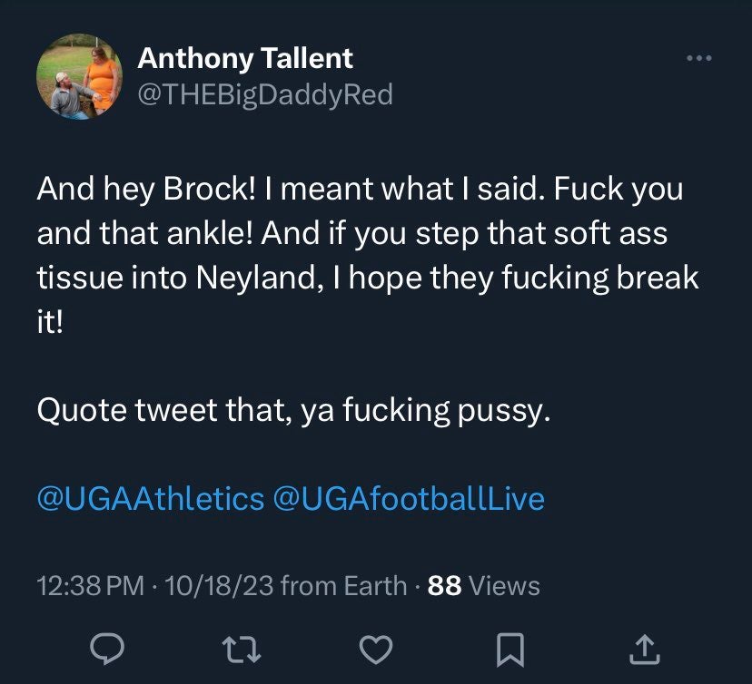 Classless Tennessee fan