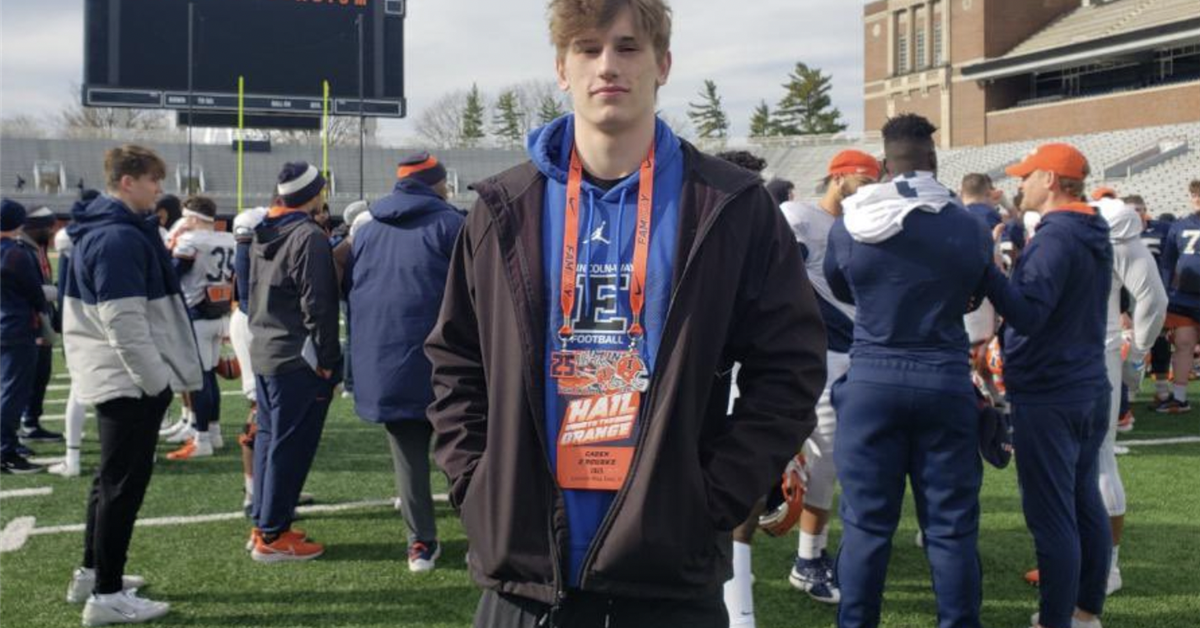 2025 Lincoln-Way East EDGE Caden O'Rourke visits Illini: 'I learned a lot'
