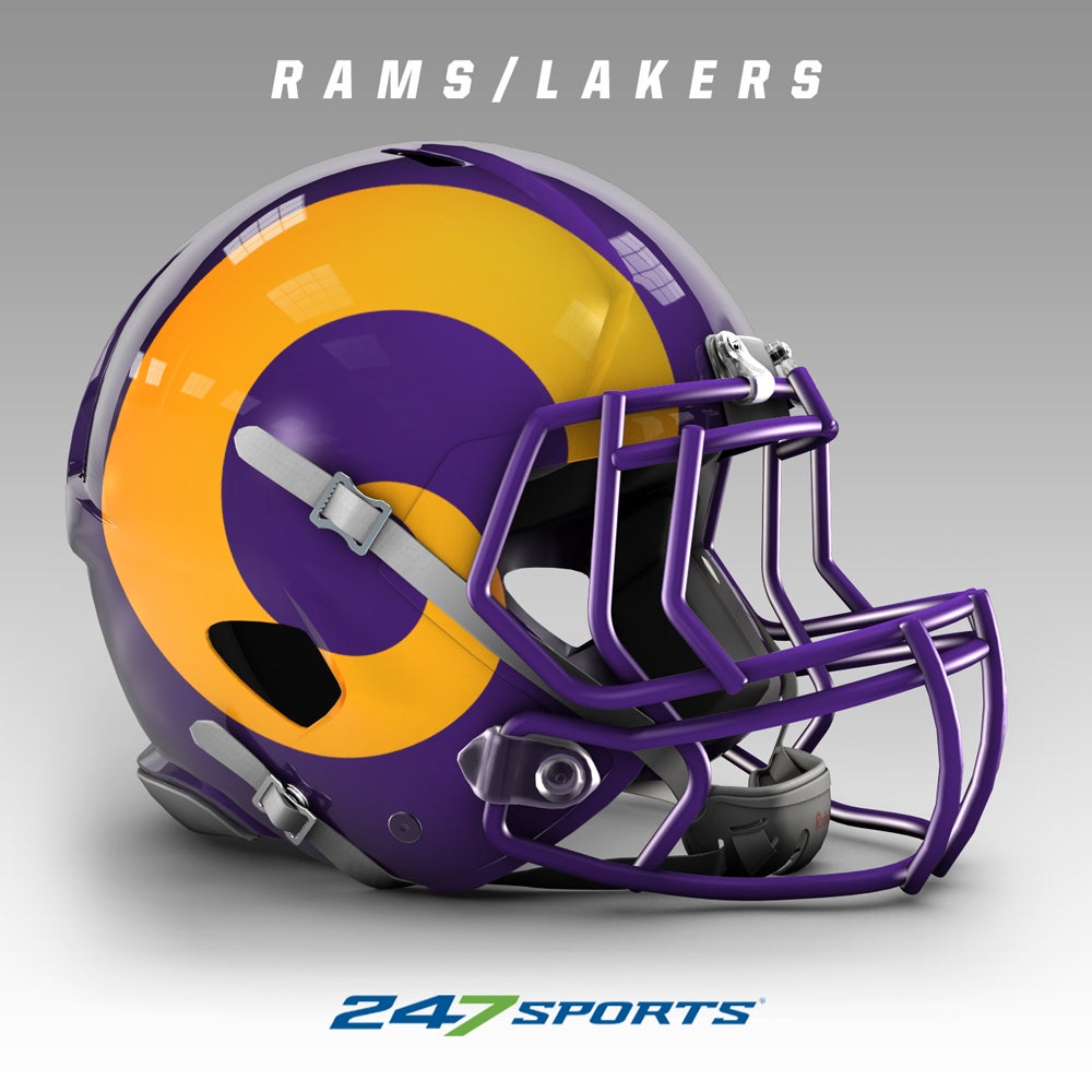 Combining NFL helmets with local NBA, MLB, NHL teams' colors