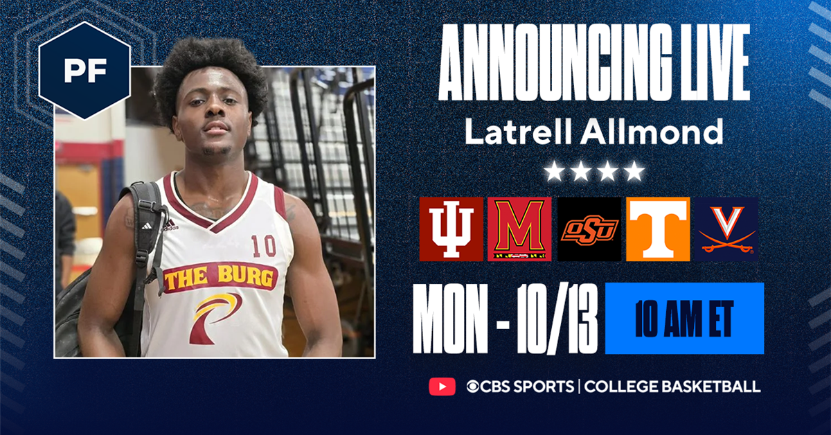 No. 32 ranked Latrell Allmond to announce commitment on CBS Sports ...