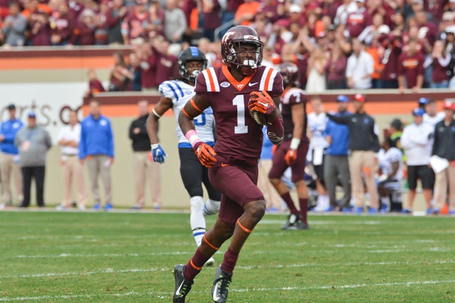 Isaiah Ford runs the 40-yard dash at the NFL Combine