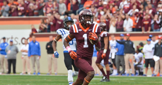 Isaiah Ford runs the 40-yard dash at the NFL Combine