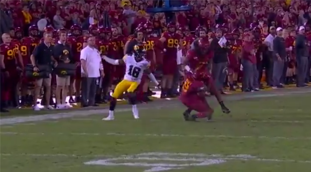 Iowa clinches win on Iowa State punt return mistake