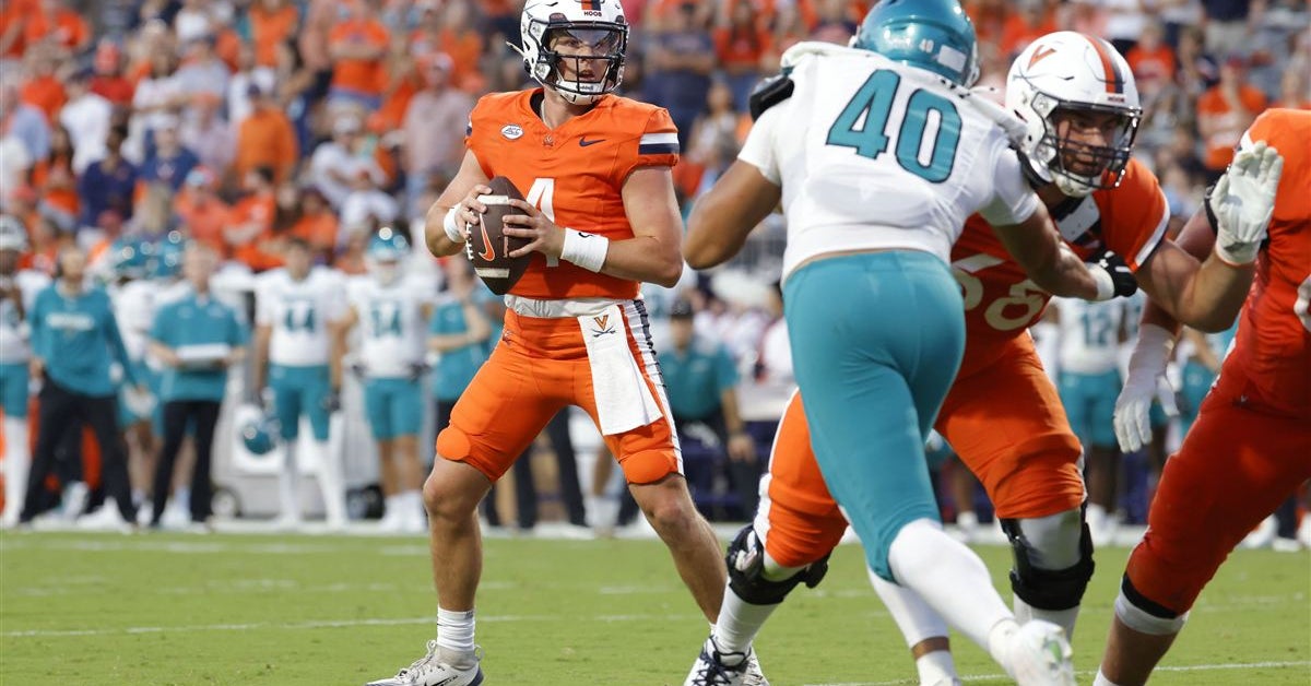 Virginia football QB Chandler Morris exits opener with injury, Elliott ...