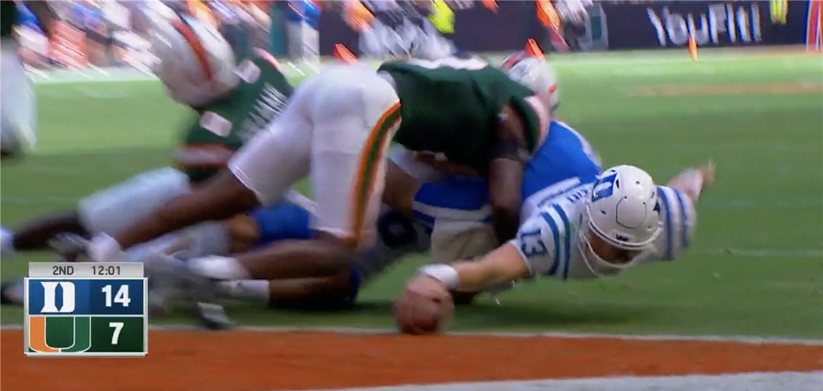 Duke football: Riley Leonard TD gives Blue Devils lead over Miami