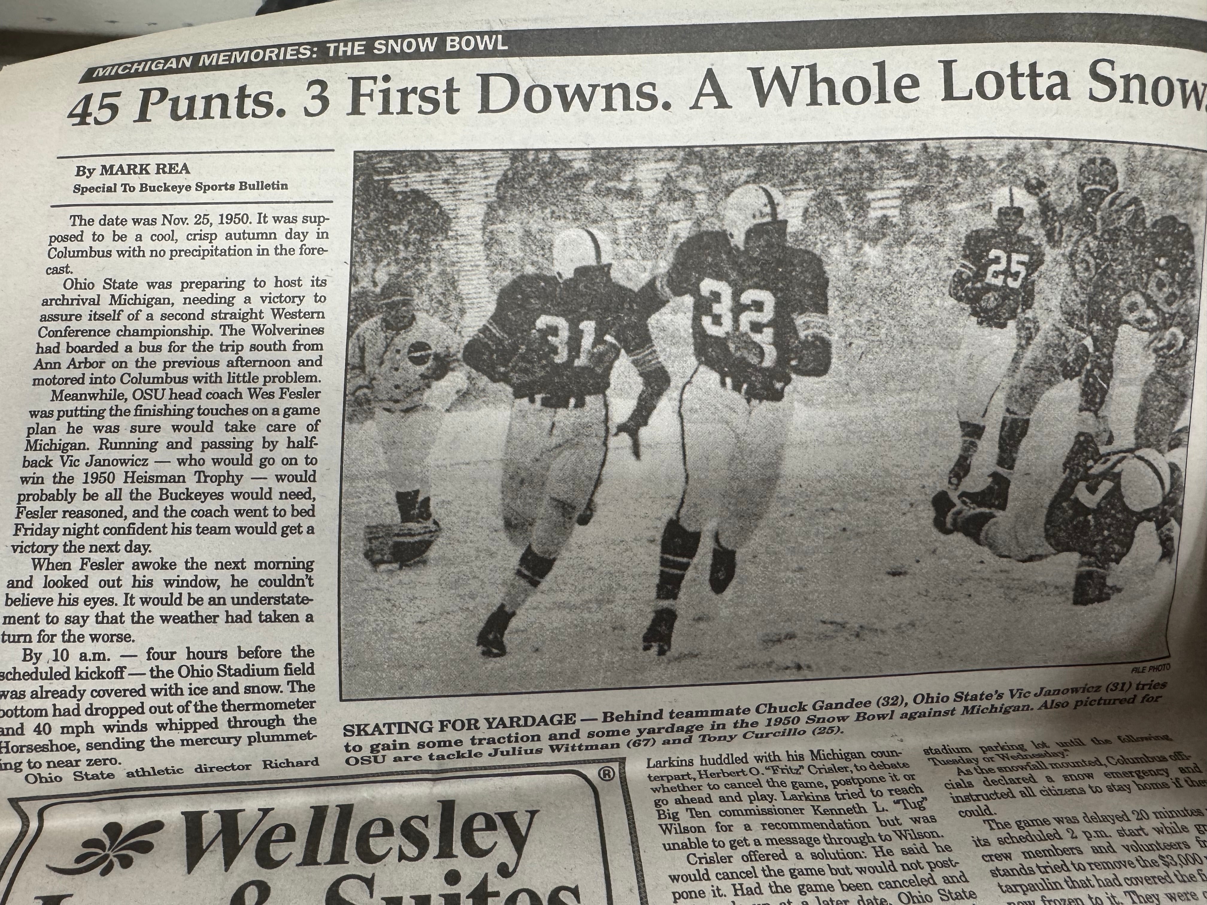 The Snow Bowl was played 75 years ago today