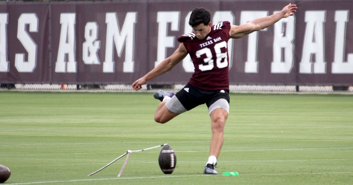 Caden Davis living the dream as Texas A&M's field goal kicker