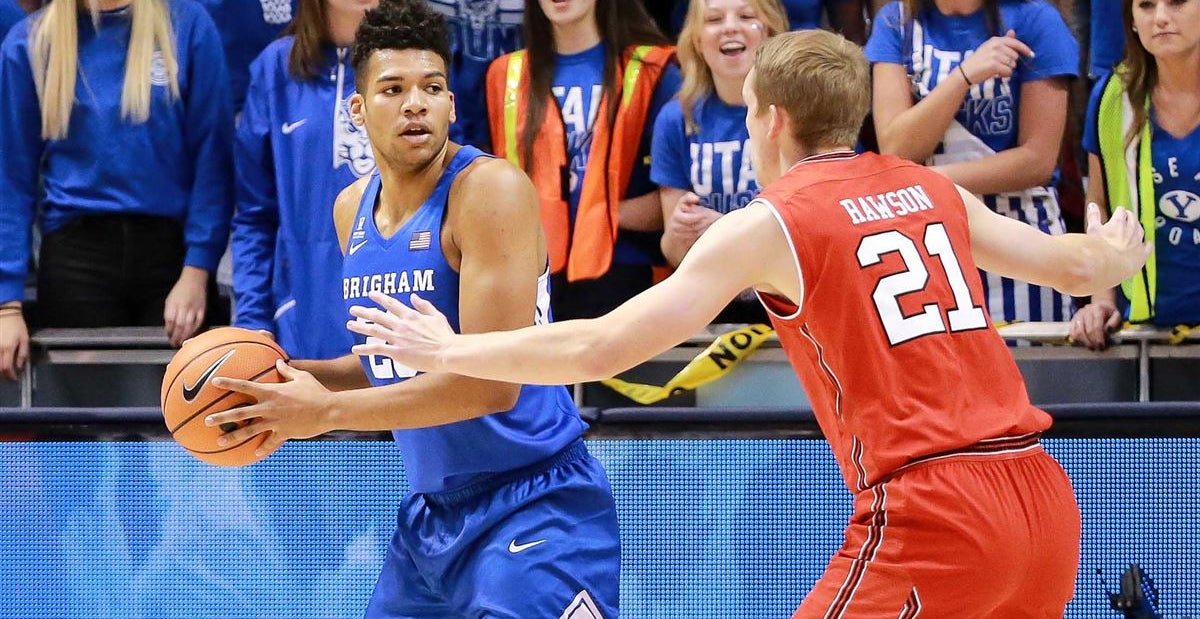WATCH: BYU's Yoeli Childs with a highlight dunk against Utah
