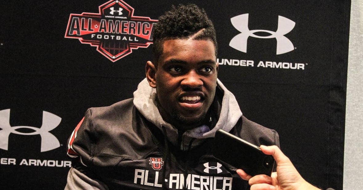 Oregon signee Adrian Jackson talks at Under Armour Game