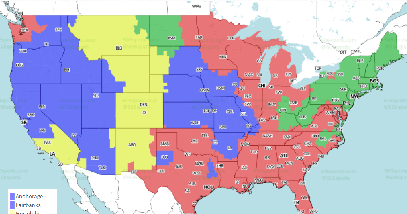 Browns at Ravens: Week 17 Coverage Map