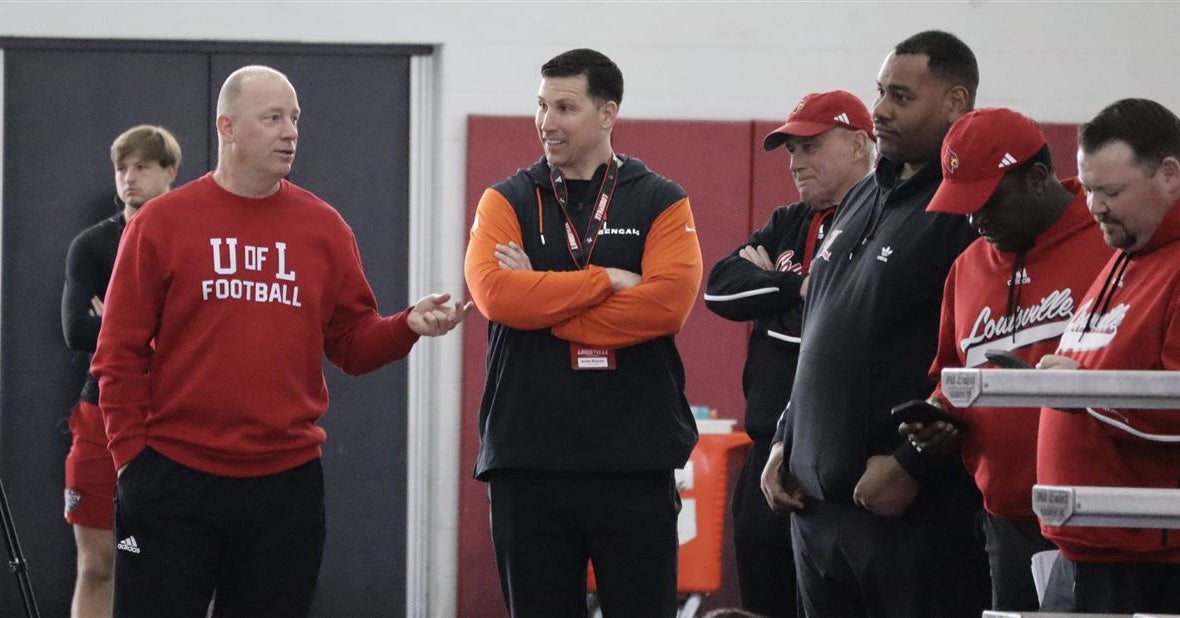 Video: Louisville football coach Jeff Brohm talks after Pro Day