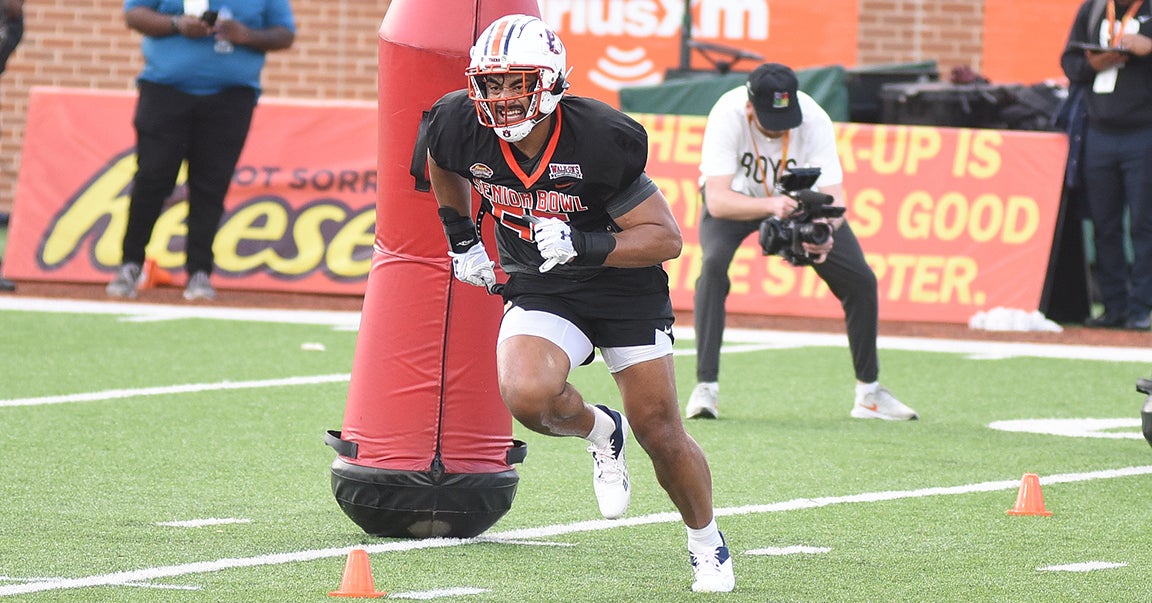 VIDEO: Derick Hall, Eku Leota practice at Senior Bowl