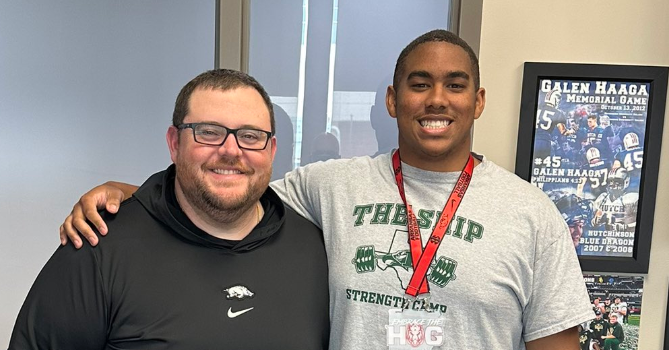 Four-star OL Bryce Gilmore recaps latest Arkansas visit