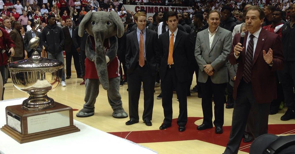 PHOTOS: Alabama receives Iron Bowl trophy